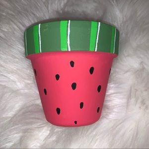 Hand Crafted | Accents | Hp New Watermelon Hand Painted Flower Pot ...